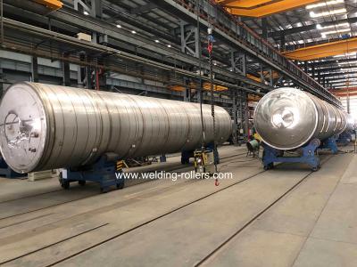 中国 200 トンの Selfing PU の車輪が付いている頑丈な溶接の管のローラーを整列させます 販売のため