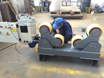 China Foot Padel Butt Welding Machine / Pipe Turning Rolls With PU Wheel 0.75KW for sale
