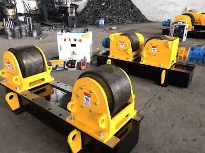 China Conventional Welding Rotator Small Diameter Shaft Welding Rollers With Steel Wheels for sale
