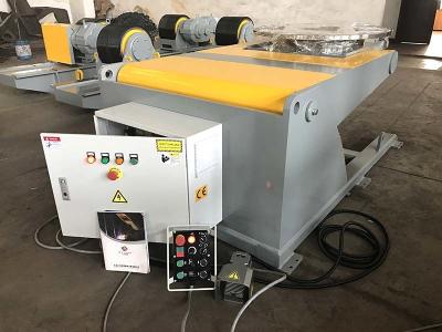 China 5T Hydraulic Elevating Welding Rotating Display Table With Remote Hand Control for sale