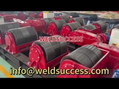 Conventionele Tank Draaiende Rollen Stands 100 Ton Bout Aanpassing Stalen Wiel Pijp