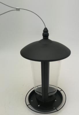 China Custom Color Metal Bird Feeders Black Powder Coated Finish Two Room Easy Clean for sale