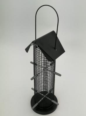 China 8 Feeding Port Metal Bird Feeders Black Iron Mesh 350g Capacity For Nuts for sale