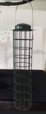 China Metal Lid Squirrel Proof Fat Ball Feeder For Small Birds / Green Bird Feeder for sale