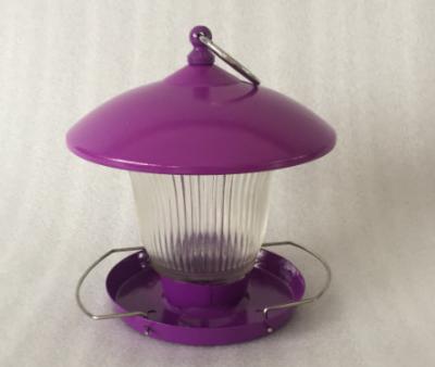 China Metal And Glass Wild Bird Feeders Stainless Steel Holder 16 X 16 X 17.5 Cm Size for sale