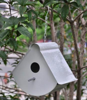 China Fanshawe Metal Wild Bird Feeders Stainless Cable Hanging Silver And White for sale