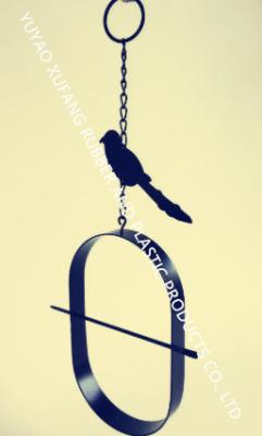 China Fuit bird feeder，Black Powder Coated Wild Bird Feeders Fruit And Bird Food Feeder Metal Chain Hanging for sale