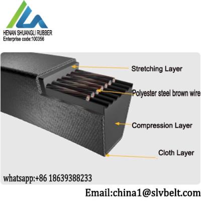 Cina A classico V allaccia l'altezza superiore di larghezza 13mm 8 millimetri del poliestere dell'acciaio di cavo di Brown in vendita