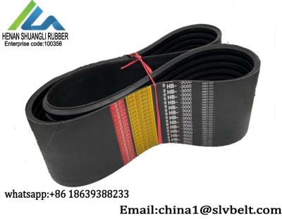 China Cinghia trapezoidale per mietitrebbia in gomma avvolta 8V 25N per mietitrebbie for sale