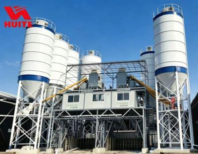 China Large HZS210 Stationary Concrete Batching Plant For Continuous Production for sale