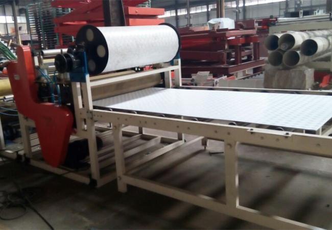 Ceiling Tile Lamination Machine in operation