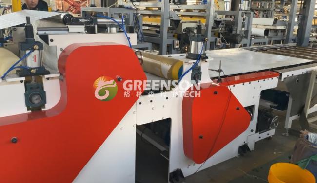 Automatic Gypsum Ceiling Tile Making Machine in operation