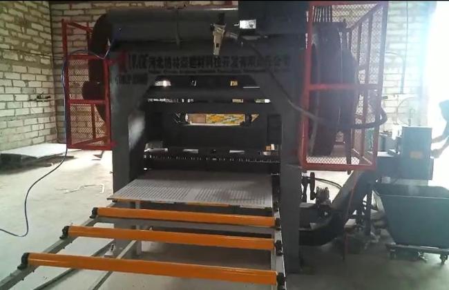 Gypsum Board Perforating Machine in operation