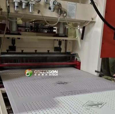 China 200T Pressure High Automatic Gypsum Board Punching Machine for Max 20mm Thickness Sheet Perforation for sale