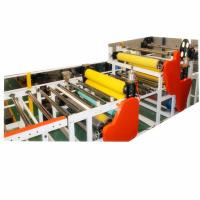 China Automatic PVC Paper Faced Ceiling PanelLamination Machine with Cutting Saw Machine for sale