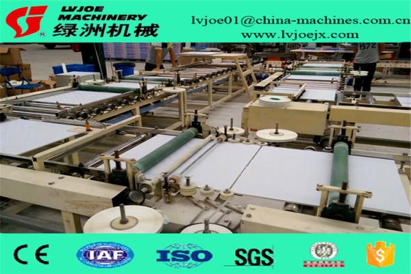 Quality PLC System Gypsum Board Ceiling Tiles PVC Flim Tape Edge Machine 380V for sale