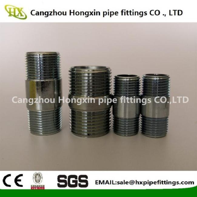 ASTM A733 Galvanized  steel pipe nipples with NPT Thread pipe nipple
