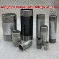 China Short threads pipe nipples, barrel nipples for sale