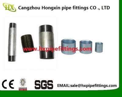China long thread black&galvanized carbon steel pipe nipples for sale