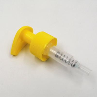 China Ribbed closure output 1.4ml lotion pump for body lotion for sale