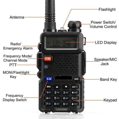 China Outdoor Hiking Equipment BF-UV 9R Two Way Radio with 5W Output Power and Strong Signal for sale