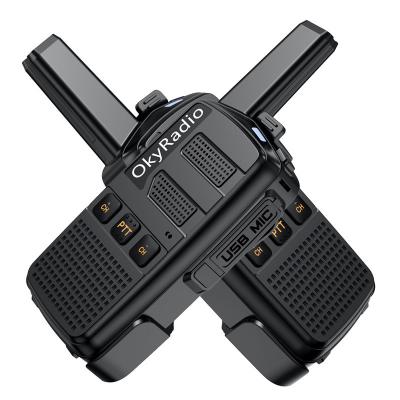 China 5W Portable Two Way Radios in Black Colour with Rechargeable Battery and USB Charger for sale