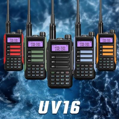 China Handheld Walkie Talkie TYPE-C Recharger Long Range Waterproof UV16 Transceiver Ham Radio for sale