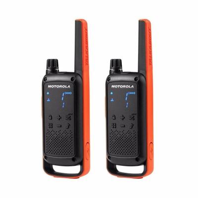 China T82 GMRS Radio Mini Walkie Talkie 20 Channels 1-10km Range Orange Handheld Flashlight for sale