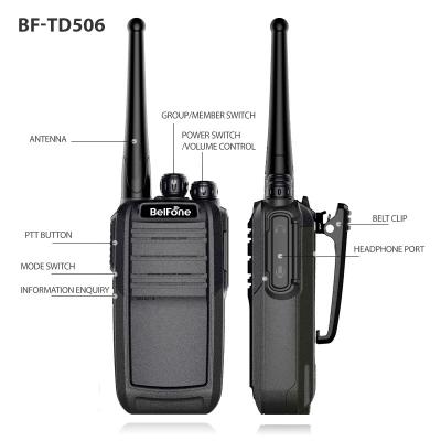 China Belfone DMO Pseudo Trunk VHF/UHF Walkie Talkie BF-TD506 128 Storage Channel and Dual Modes for sale