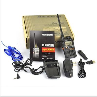 China UV-3R Long Range Dual Band UHF VHF Handy Two Way Radio with Lcd display Walkie Talkie for sale