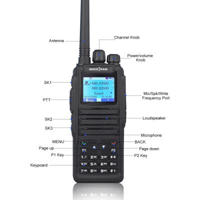 中国 バオフェン DMR DM-1701 128 ストレージチャンネル 136-174MHz 400-470MHz 二方向ラジオ ハンドヘルド 販売のため