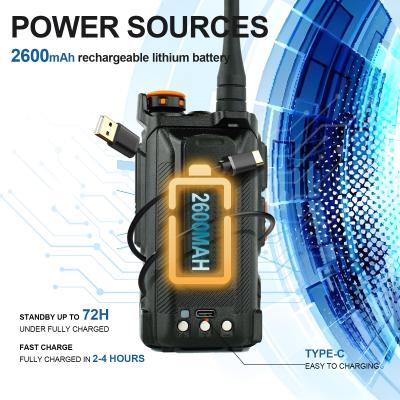 中国 長距離フルバンドUV-K6タイプC充電ウォーキー・トーク 1400MAH標準バッテリー 販売のため