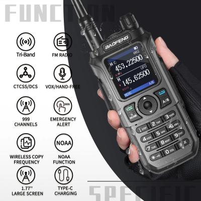 Cina Long Range UV-21 Pro V2 Dual Band Walkie Talkie con batteria ad alta capacità 2600MAH in vendita