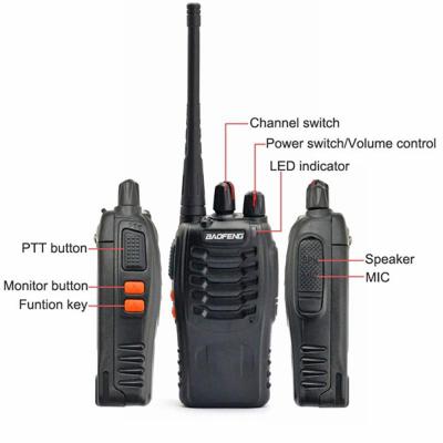 中国 BF888S 2方向ラジオ 5W出力 400-470MHZ 周波数とハンドヘルド端末スタイル 販売のため