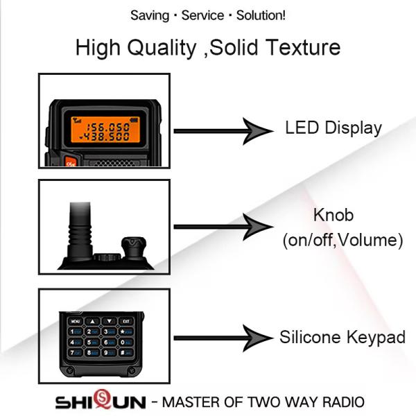8W ισχύς εξόδου Baofeng UV-5R Plus Tri-Power Ham Radio Transceiver με φόρτιση USB-C