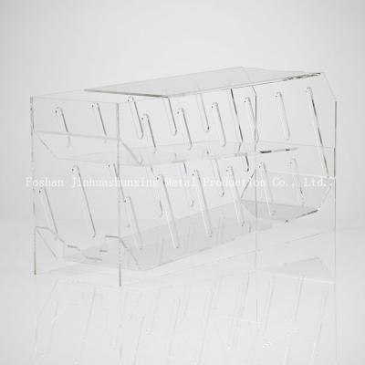 Cina La gomma portatile di TUV due certifica la chiara scatola di stoccaggio acrilica per la bevanda, scaffale di plastica di stoccaggio della dispensa dell'alimento inscatolato in vendita