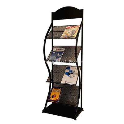 Cina La rivista del metallo delle gomme di H1500mm L480mm quattro, giornali visualizza lo scaffale  Per il deposito di libro, annuncio in vendita