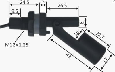 Horizontal install float level sensor