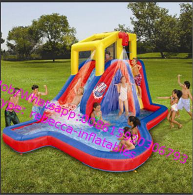 China  CE Kids Indoor / Outdoor Inflatable Water Slides Toys With PVC Tarpaul  Inflatable Backyard Waterslide for sale
