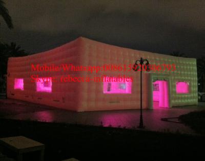 China Advertising Inflatable Tent , Outdoor Inflatable Cube Tent Large Square With Rooms for sale