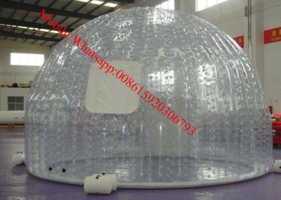 China igloo inflatable clear tent inflatable clear dome tent tent with inflatable bottom for sale