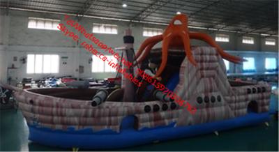 China Inflatable Octopus slide inflatable pirate boat slide inflatable pirate ship slide for sale
