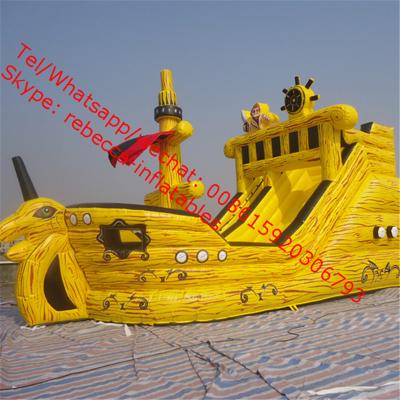 China giant inflatable pirate ship slide for sale