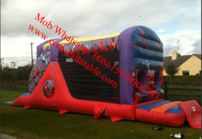 China Action Hero Fun Run Inflatable Obstacle Course for sale