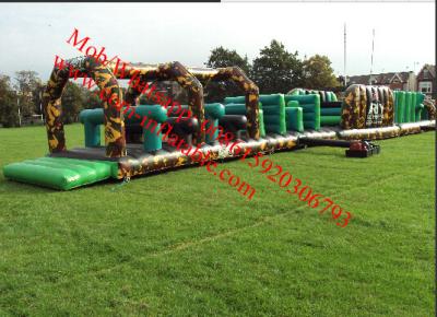 China Army inflatable children's assault course26.5x27.5 Inflatable Obstacle Course for sale