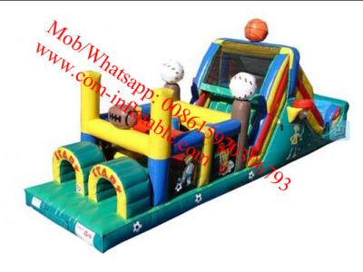 China Inflatable Obstacle Courses For Rent , Moon Bounce Obstacle Course for sale
