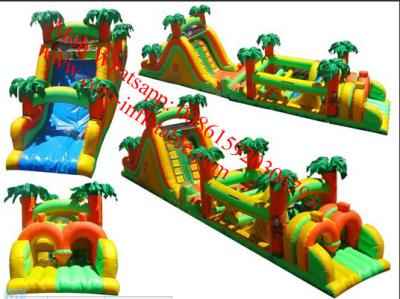 China Renting Durable Inflatable Obstacle Course For Jungle Theme for sale