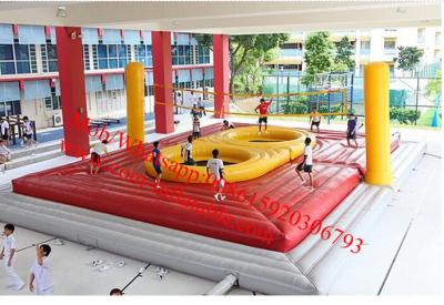 China Inflatable Bouncy Bossaball Inflatable Volleyball Court for sale