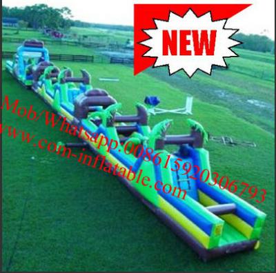 China Huge Fire Retardant Inflatable Obstacle Course For Adults And Children for sale