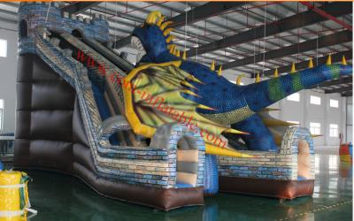 China The  chameleon inflatable bouncy castle with slide inflatable dinasour amusement park for sale